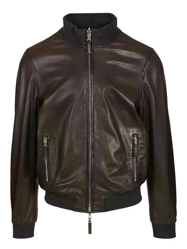 AL DUCA D’AOSTA 1902 Reversible Leather Jacket - Brown