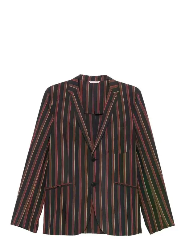 ROMEO GIGLI 1990s Striped Single-breasted Jacket - Black
