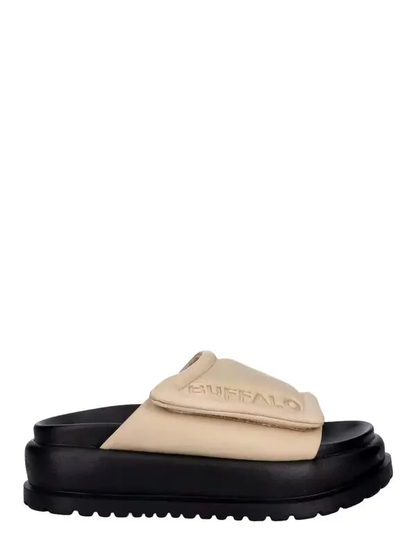 BUFFALO Debossed Logo Touch-strap Sandals - Neutrals
