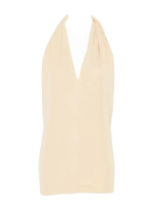 TOTEME Sleeveless Halterneck Top In Silk & Nylon - Pink