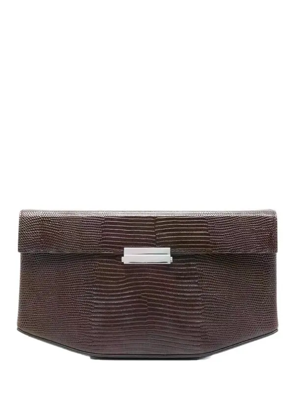 TOTEME Lizard-effect Leather Shoulder Bag - Brown