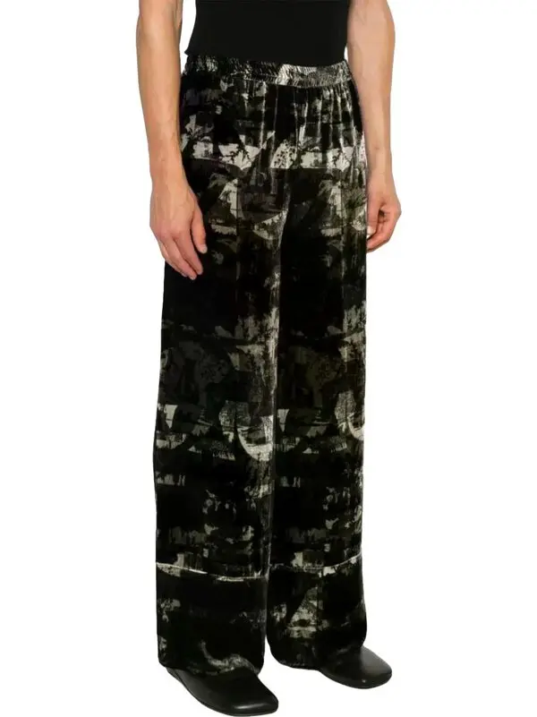 PIERRE-LOUIS MASCIA Kanada Dragon-print Trousers - Black