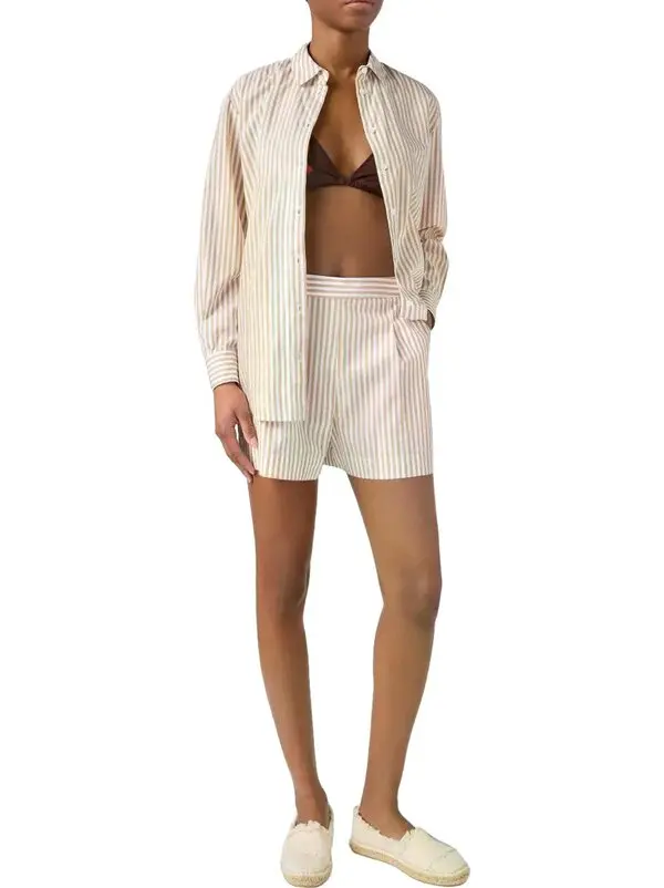 MC2 SAINT BARTH Striped Pattern Shorts - Neutrals