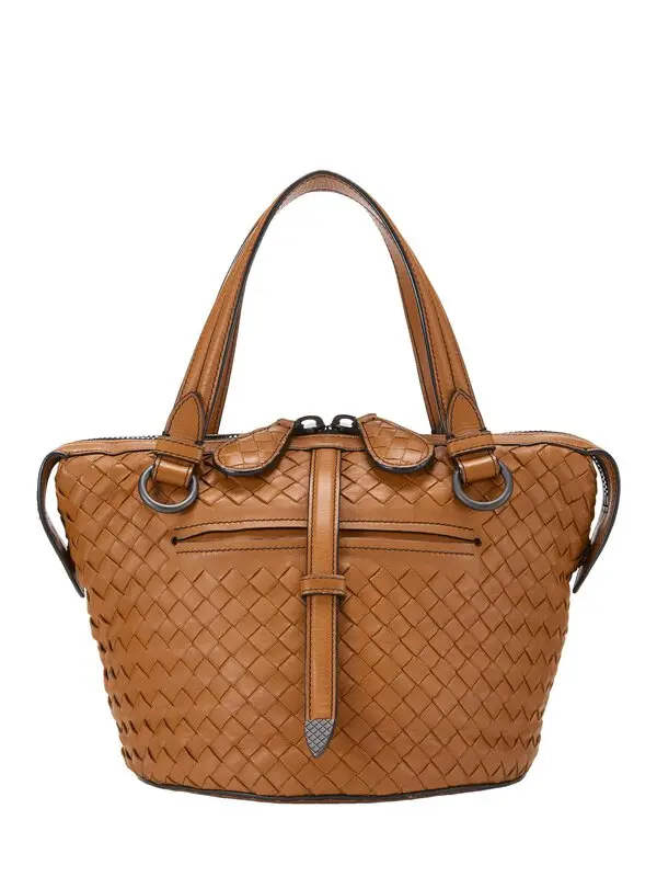 Bottega Veneta Intrecciato Tambura Handbag - Orange