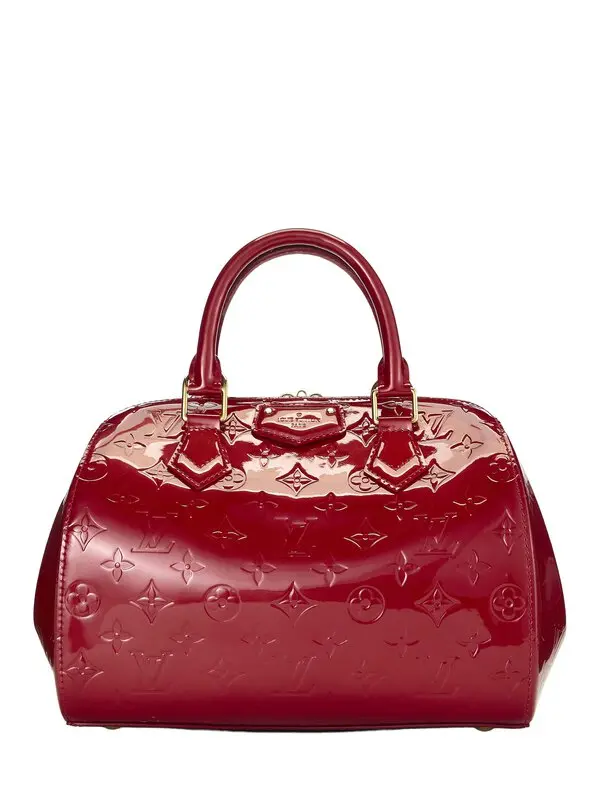LOUIS VUITTON Monogram Vernis Montana Top Handle Bag - Red