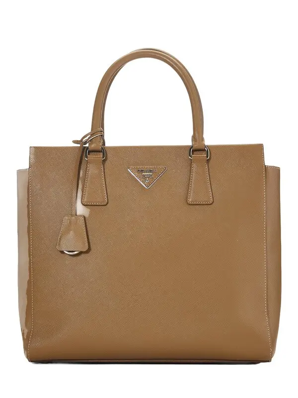 Prada Saffiano Open Tote - Brown