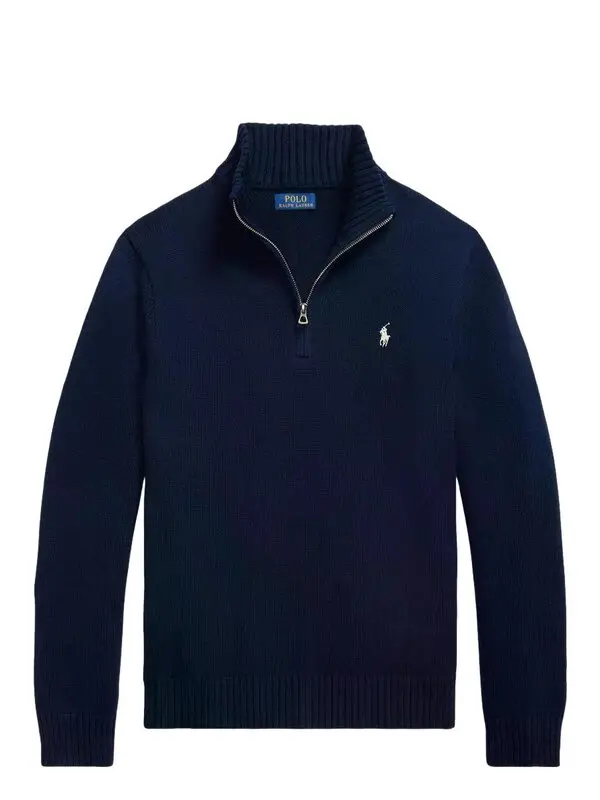 Polo Ralph Lauren Quarter-zip Pony Motif Sweater - Blue