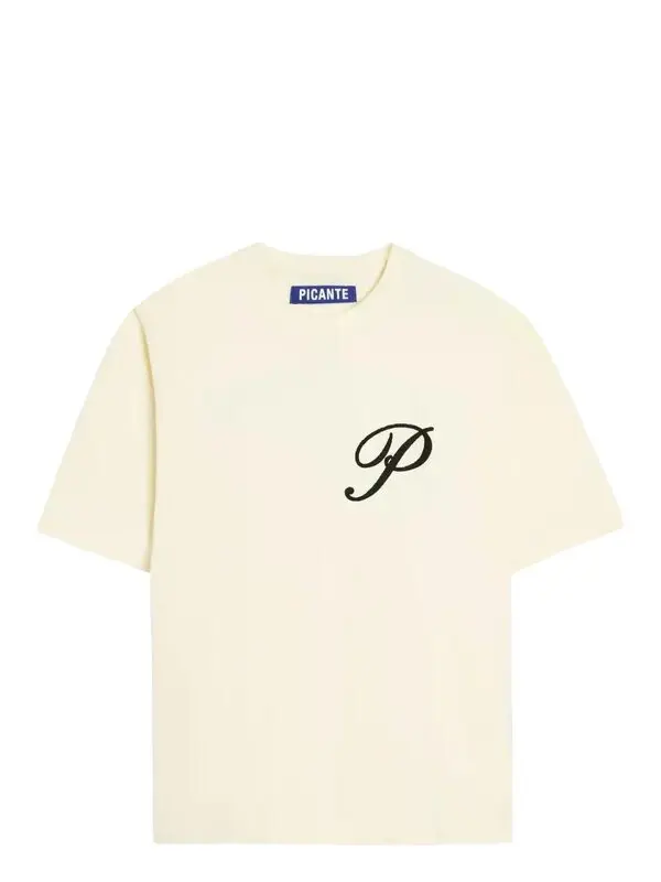PICANTE Gallery Logo-print T-shirt - Neutrals