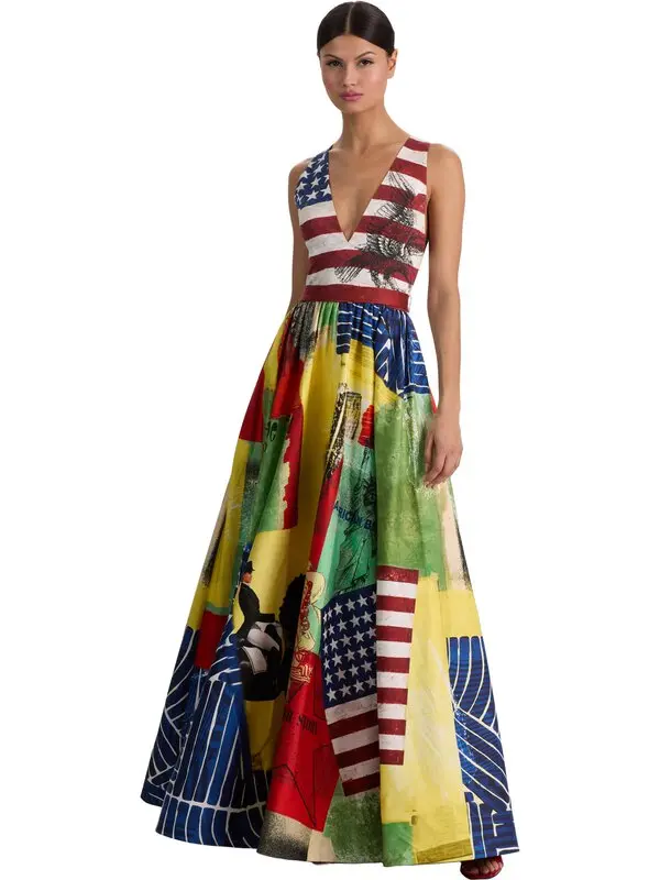 Alice + Olivia Darcie Flared Gown - Stateside Classic