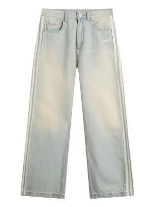 Adidas Vintage Denim Jeans With Side Stripes - Light Denim