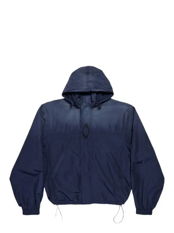 Balenciaga Hooded Rain Jacket - Navy Blue