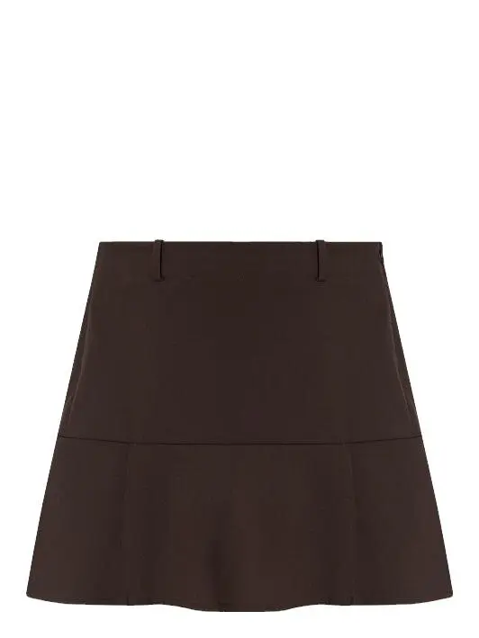 SAMSOE SAMSOE A-line Mini Skirt - Brown
