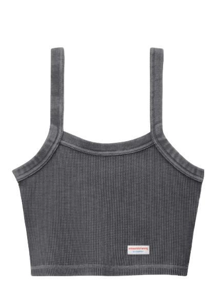 Alexander Wang Waffle-knit Cami Tank - Gray