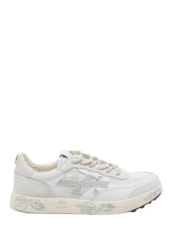 Premiata Round Toe Lace-up Sneakers - White