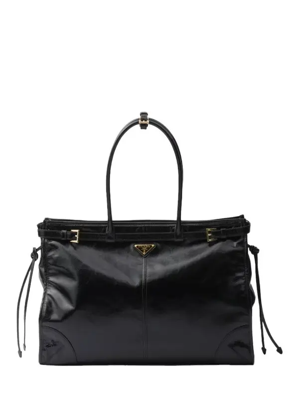 Prada Extra Large Leather Handbag - Black