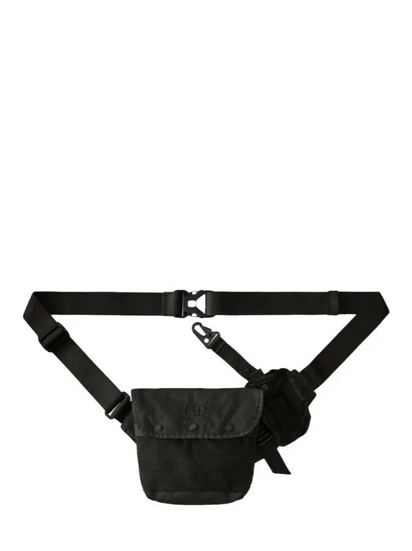 C.P. COMPANY Mixed Waist Bag - Black
