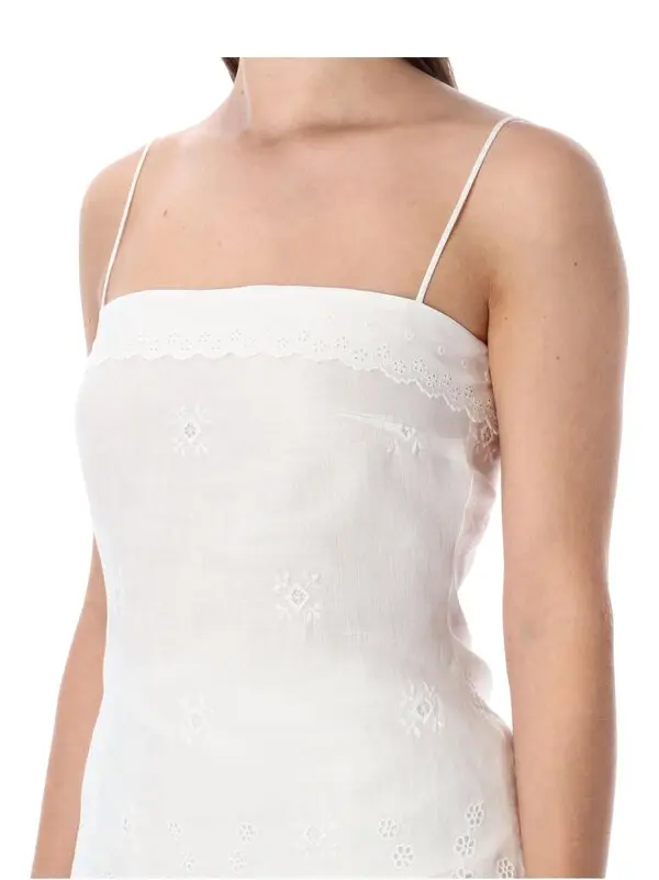 Magda Butrym Embroidered Lace Top - White
