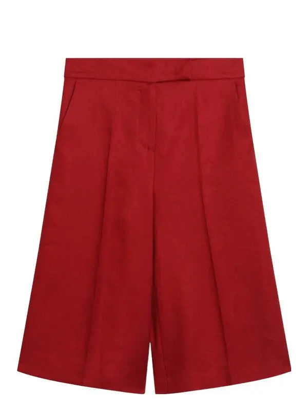 Max Mara High-waisted Wide-leg Shorts - Red