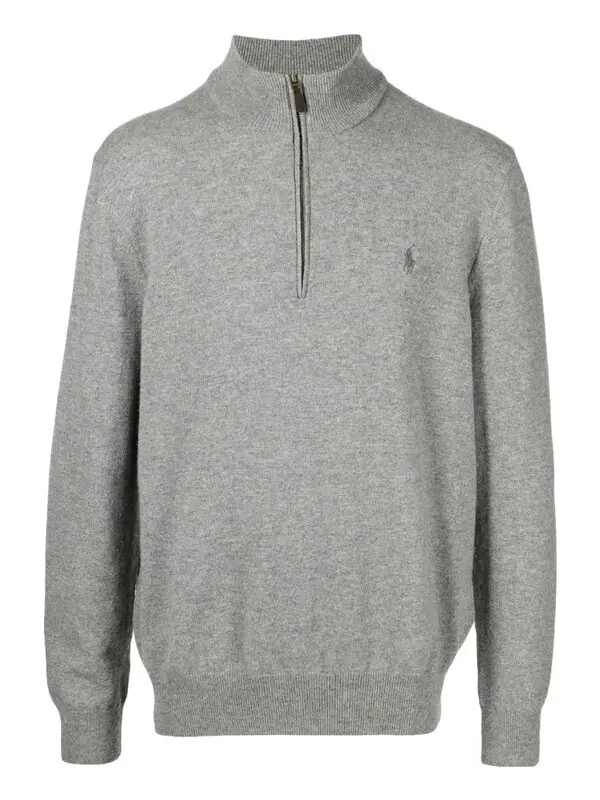 Polo Ralph Lauren Half-zip Knitted Pullover - Gray