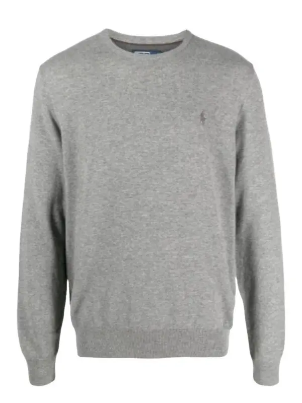 Polo Ralph Lauren Embroidered Knit Jumper - Gray