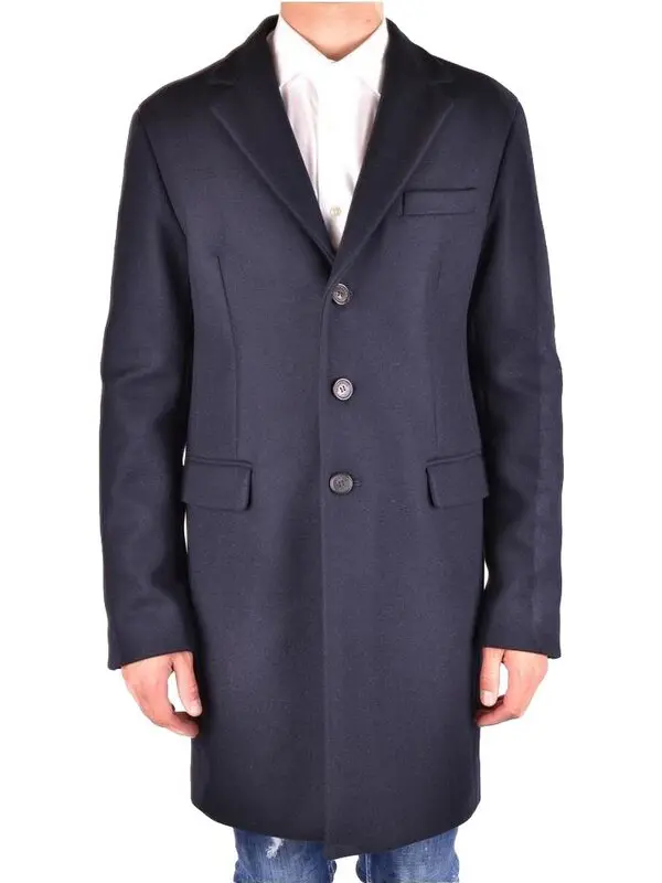 Dsquared2 Single-breasted Wool Coat - Black