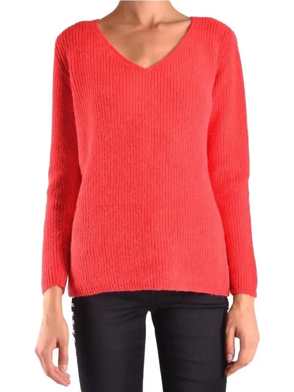 Ermanno Scervino V-neck Ribbed Sweater - Orange