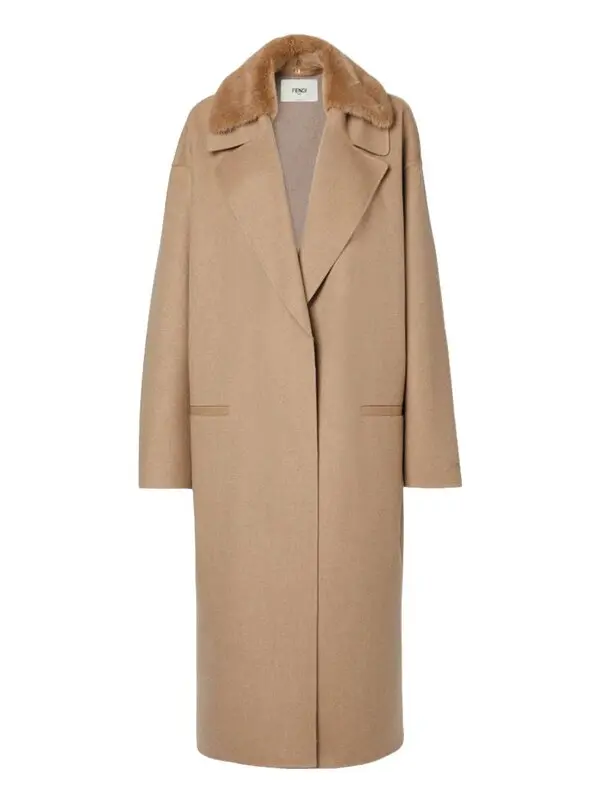 Fendi Double-faced Cashmere Coat - Beige