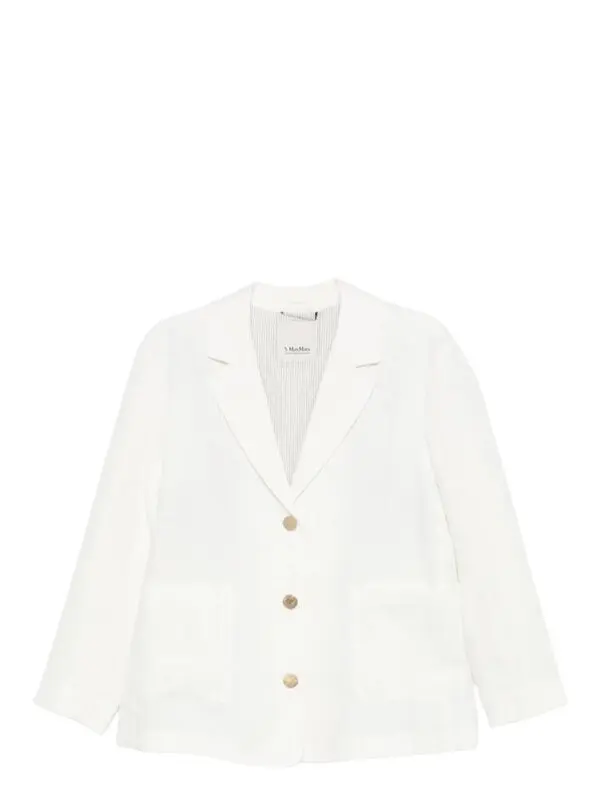 Max Mara Long-sleeved Blazer - White