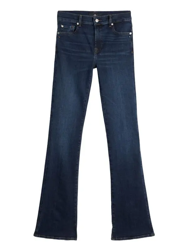 7 For All Mankind Mid Waist Bootcut Jeans - Dark Blue