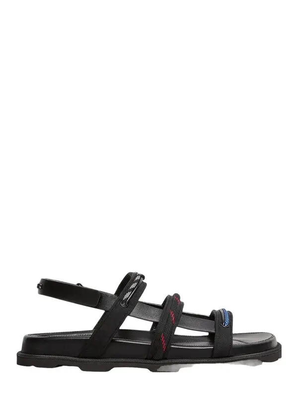 Moncler Vera Isla Leather Sandals - Black