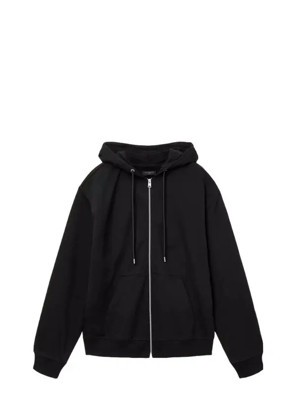 ALLSAINTS Milo Hooded Zip-up Sweatshirt - Jet Black