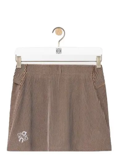 Loewe Technical Jersey Skirt With Striped Pattern - Brown/pink