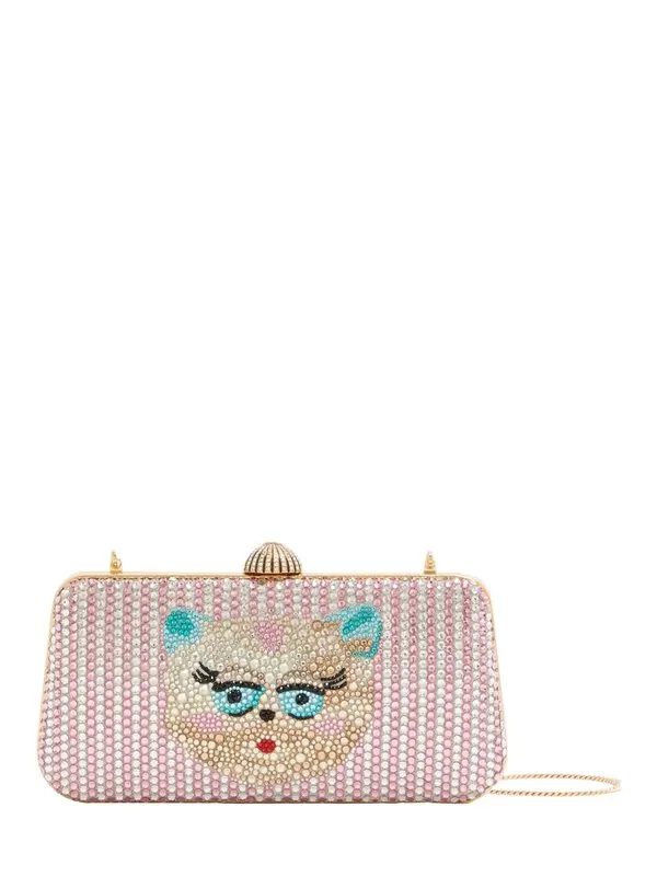Valentino Garavani Carry Secrets Minaudiere With Rhinestone Motif - Nude