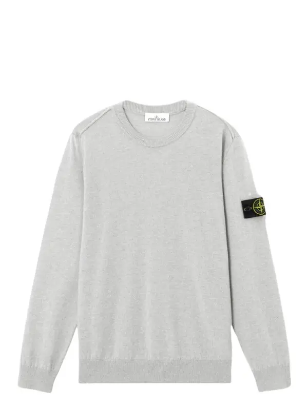 Stone Island Crew Neck Jumper - Pearl Grey Melange