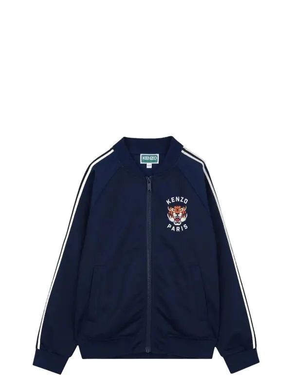 Kenzo Tiger Print Zip-up Track Jacket - Blue