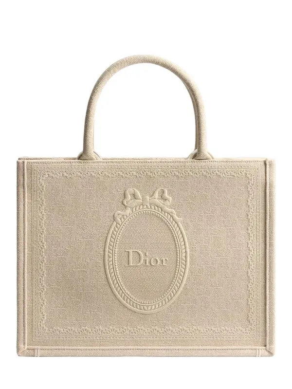 Dior Medium Book Tote With Strap - Nude