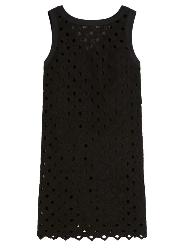 Max Mara Sleeveless Dress With Boat Neck And V-back - Black