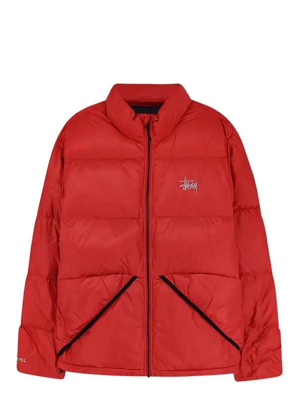 StÜssy Long-sleeved Cotton Jacket With High Neck And Embroidered Logo - No