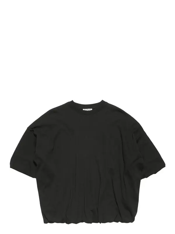 Acne Studios Gathered Logo T-shirt - Black