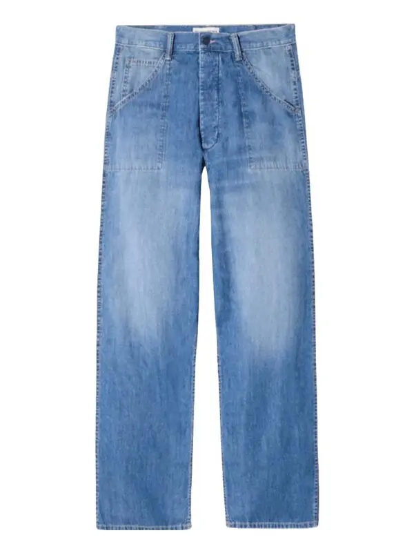 NILI LOTAN Belt Loops Jeans - Blue