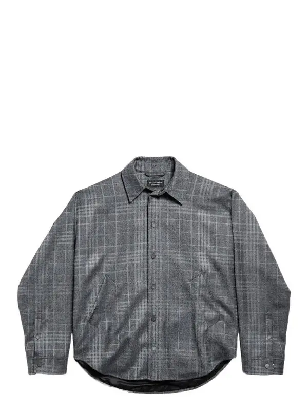 Balenciaga Tartan Overshirt - Grey