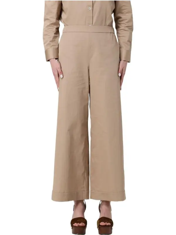 Max Mara Elasticated Wide-leg Trousers - Camel