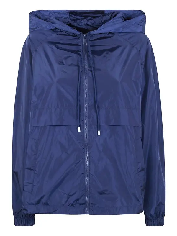 SEMICOUTURE Zip-up Hooded Jacket - Blue