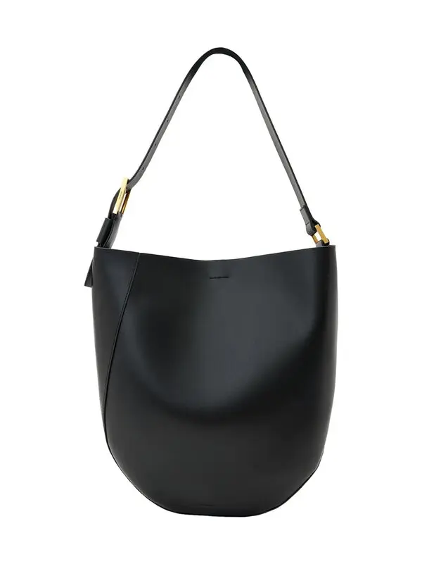 ALLSAINTS Luna Hobo Leather Shoulder Bag - Black
