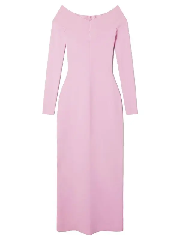 Stella McCartney Off-shoulder Long-sleeve Midi Dress - Pink
