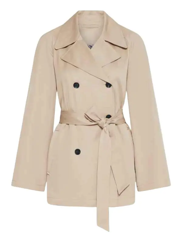 Marella Double-breasted Trench Coat - Nude