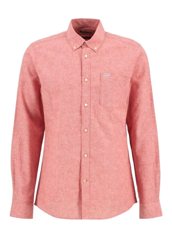 Barbour Nelson Tailored Long-sleeved Shirt - Red