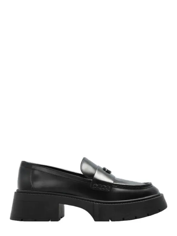 COACH Leah Loafers With Metal Detail - Black