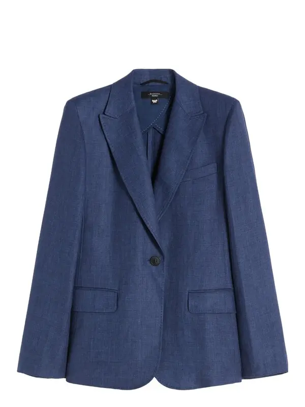 Max Mara Nalut Single-breasted Blazer - Navy Blue