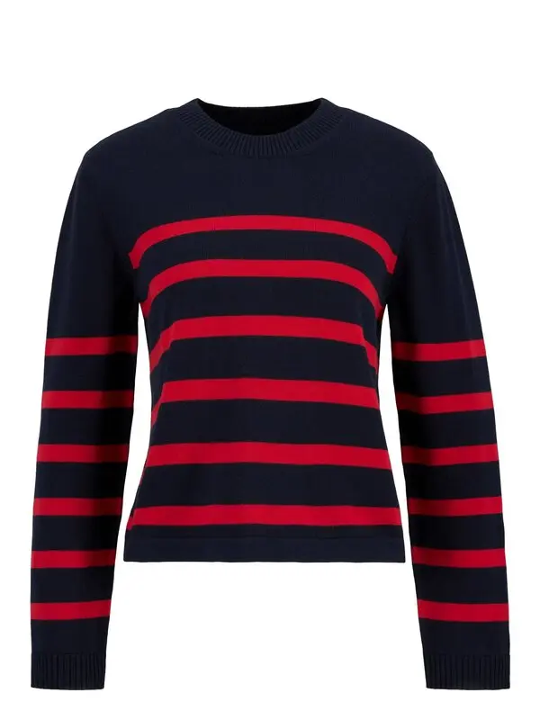 Barbour Striped Crew Neck Sweater - Black